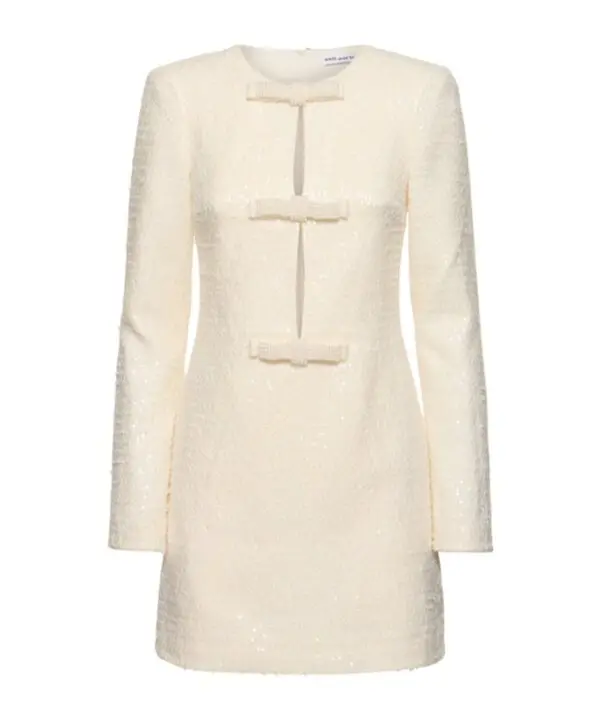 SELF-PORTRAIT Embellished Bow Detail Mini Dress