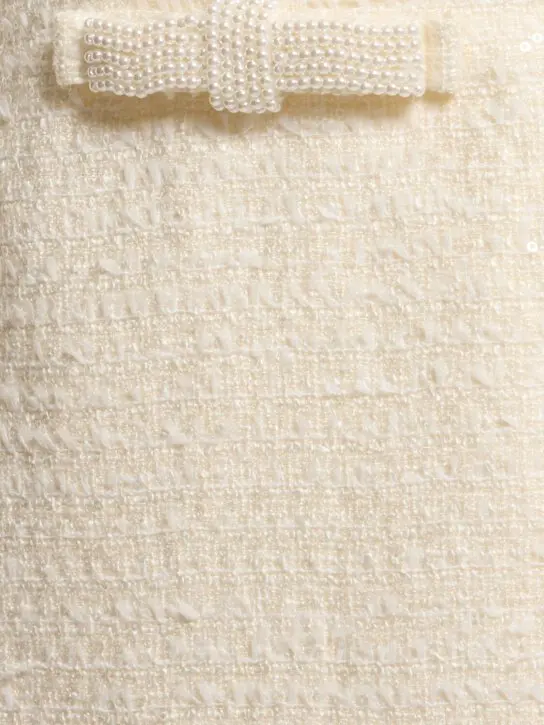 SELF-PORTRAIT Embellished Bow Detail Mini Dress