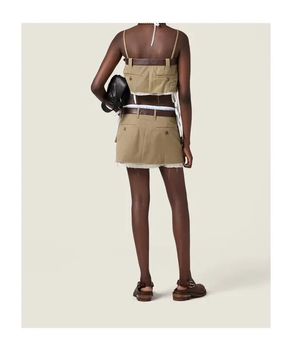 Miu Miu Belted Cargo Mini Skirt