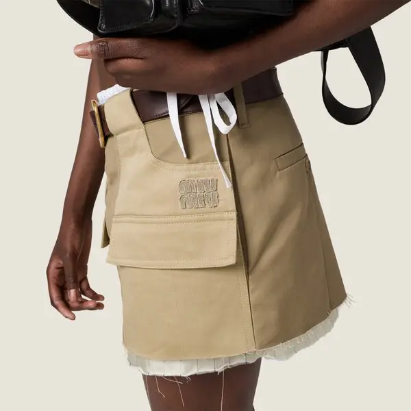 Miu Miu Belted Cargo Mini Skirt