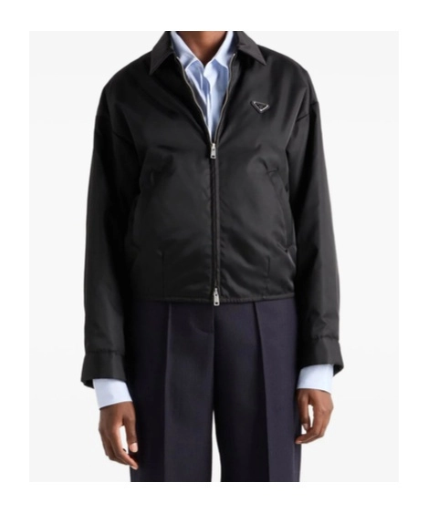 Prada Triangle-logo Shirt-collar Shirt Jacket