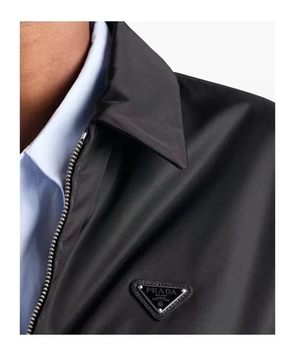 Prada Triangle-logo Shirt-collar Shirt Jacket