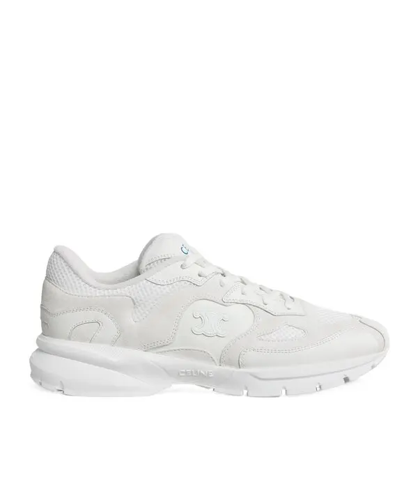 Celine Runner Sneaker In Calfskin, Suede Calfskin And Mesh