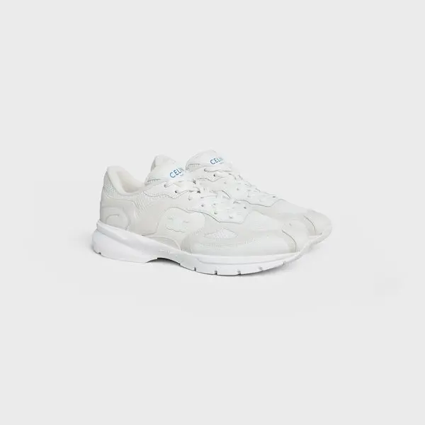 Celine Runner Sneaker In Calfskin, Suede Calfskin And Mesh