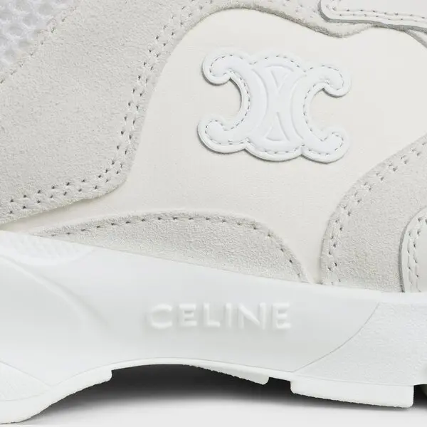 Celine Runner Sneaker In Calfskin, Suede Calfskin And Mesh