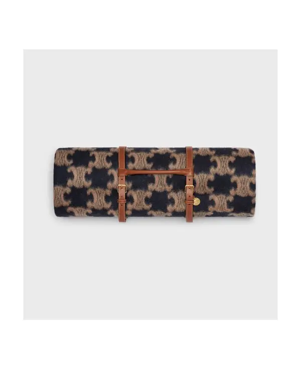Celine Blanket And Blanket Holder In Calfskin