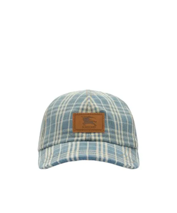 Burberry Check Denim Baseball Cap