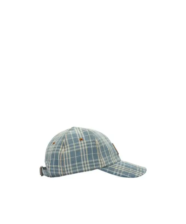 Burberry Check Denim Baseball Cap