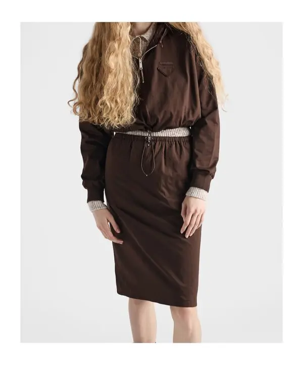 Prada Elasticated Waistband Midi Skirt