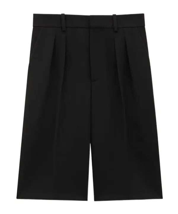 Saint Laurent Bermuda Shorts In Grain De Poudre