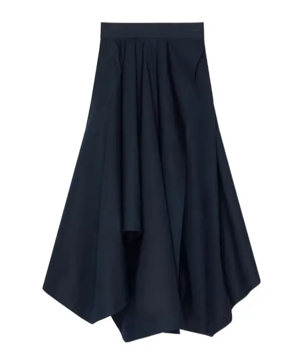 Givenchy Asymmetrical Long Poplin Skirt
