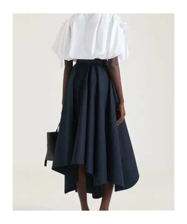 Givenchy Asymmetrical Long Poplin Skirt