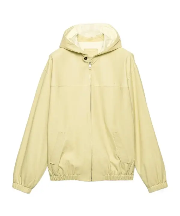 Prada Hooded Nappa Leather Zip-up Jacket