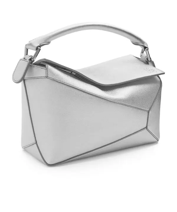 Loewe Small Puzzle Bag In Laminated Lambskin