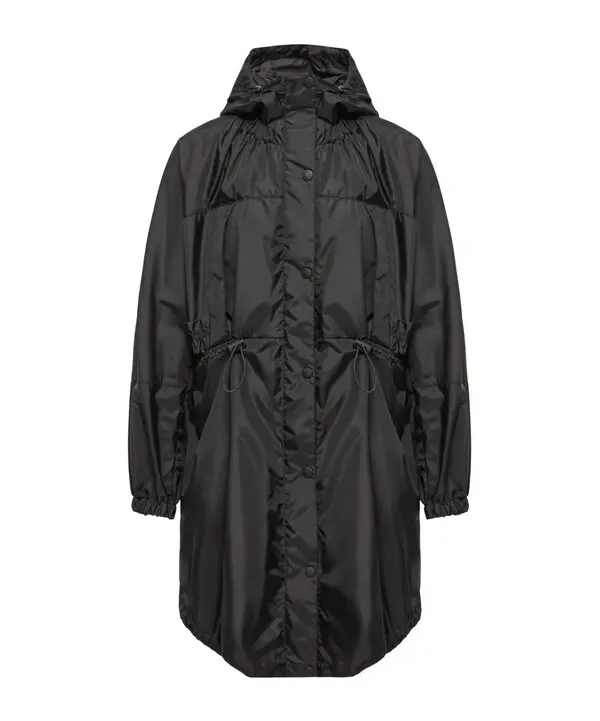 Moncler Long Parka With Drawstring Detail