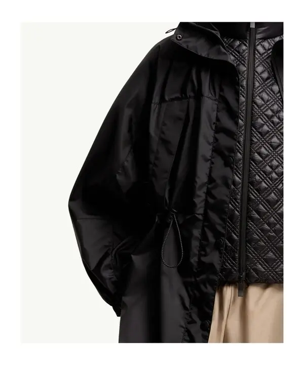 Moncler Long Parka With Drawstring Detail