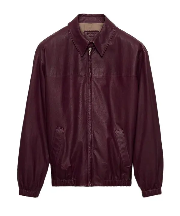 Prada Nappa Leather Zip-up Jacket