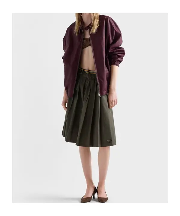 Prada Nappa Leather Zip-up Jacket