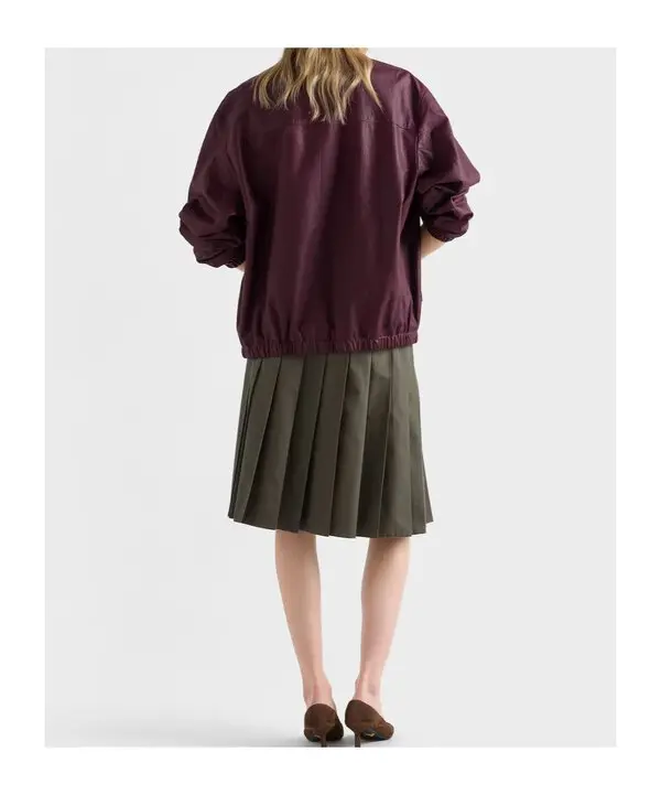 Prada Nappa Leather Zip-up Jacket