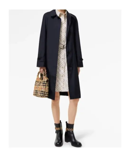 Burberry Long Belted Nylon Tickhill Car Coat