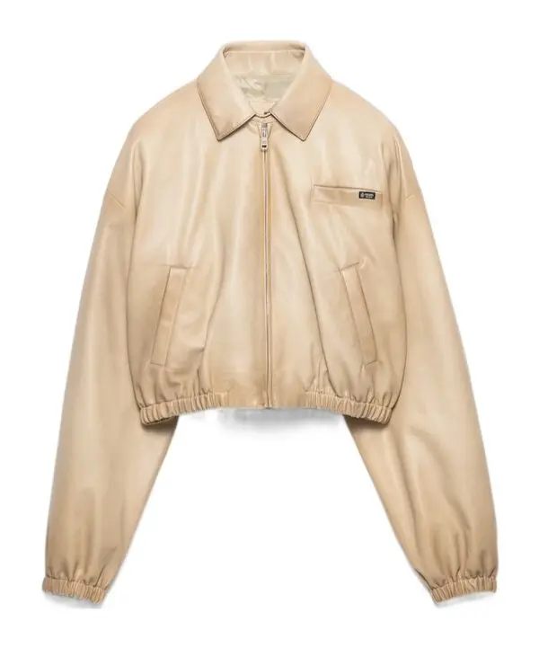 Prada Cropped Nappa Leather Jacket