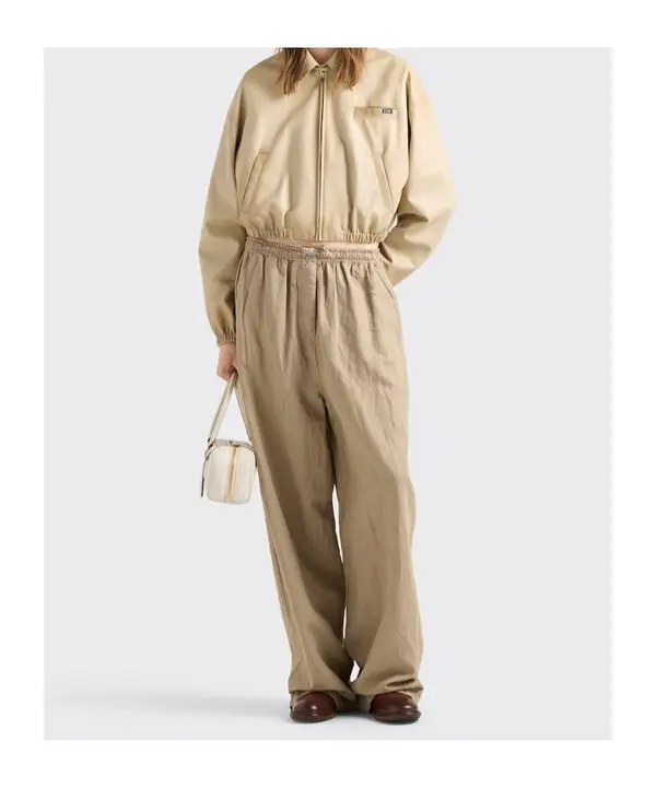 Prada Cropped Nappa Leather Jacket
