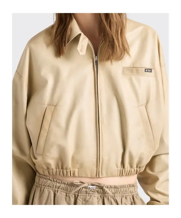 Prada Cropped Nappa Leather Jacket