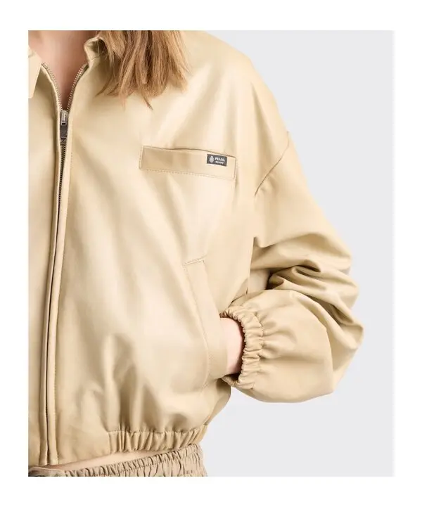 Prada Cropped Nappa Leather Jacket