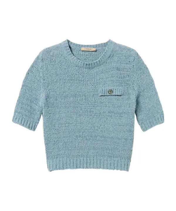 TWINSET Cropped Jumper - Blue