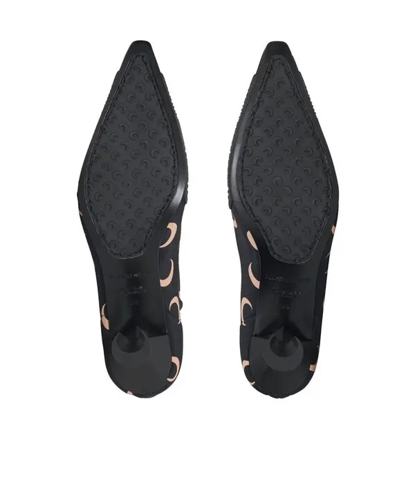 MARINE SERRE All-over Moon Detail Pointed Toe Boots