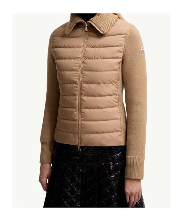 Moncler Padded Zip-up Wool Cardigan