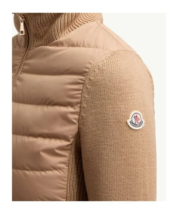 Moncler Padded Zip-up Wool Cardigan