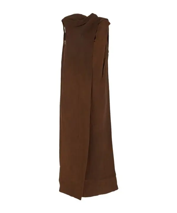 UMA WANG Sleeveless Draped Midi Dress