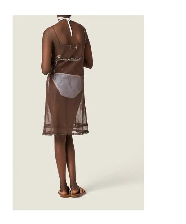 Miu Miu Embellished Tulle Dress