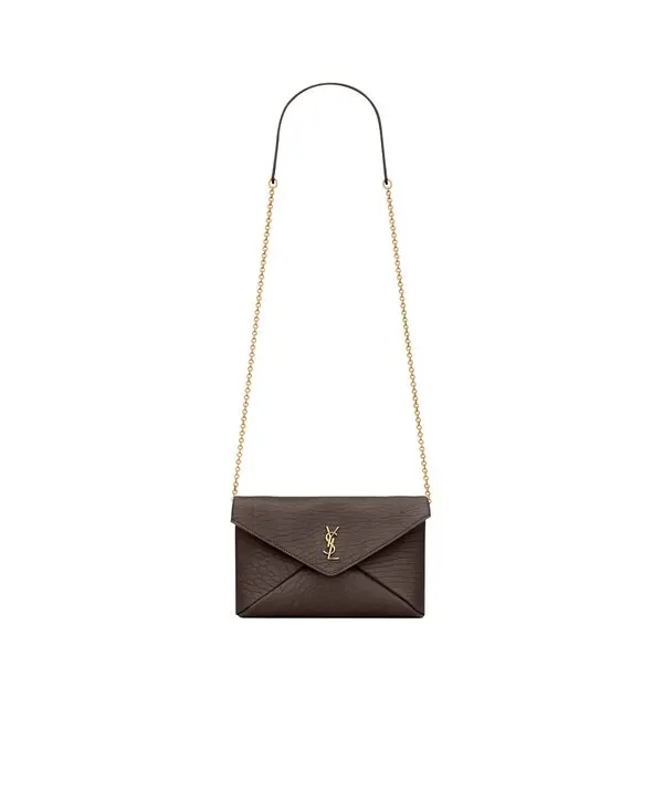 Saint Laurent Cassandre Small Chain Pouch In Lambskin