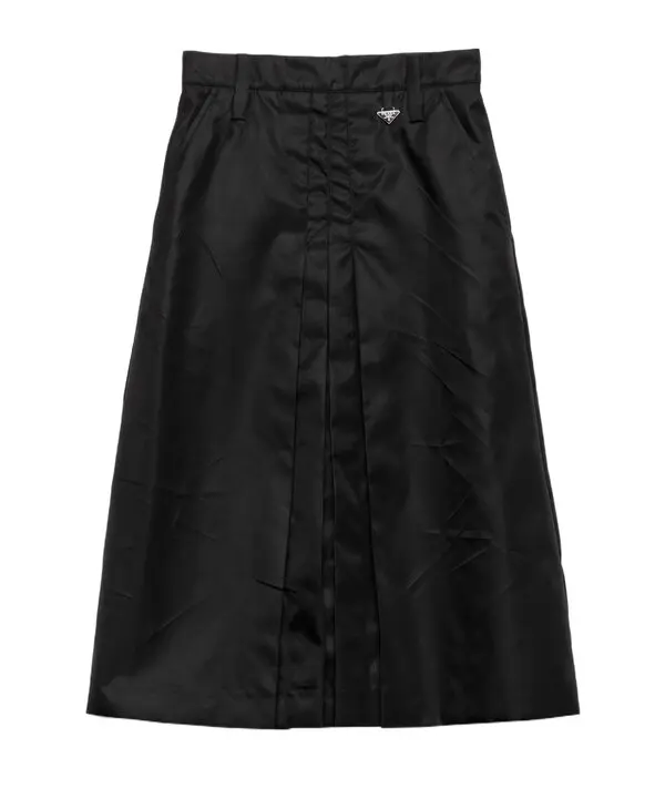 Prada Re-nylon Pleated Midi Skirt