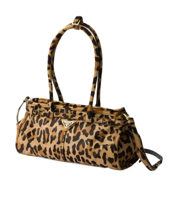 Prada Leopard Printed Medium Tote Bag