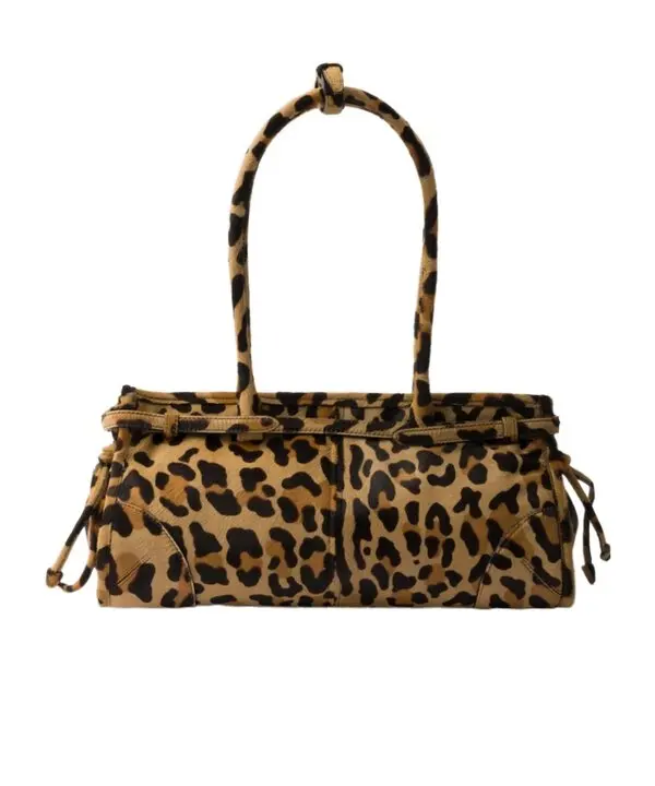 Prada Leopard Printed Medium Tote Bag