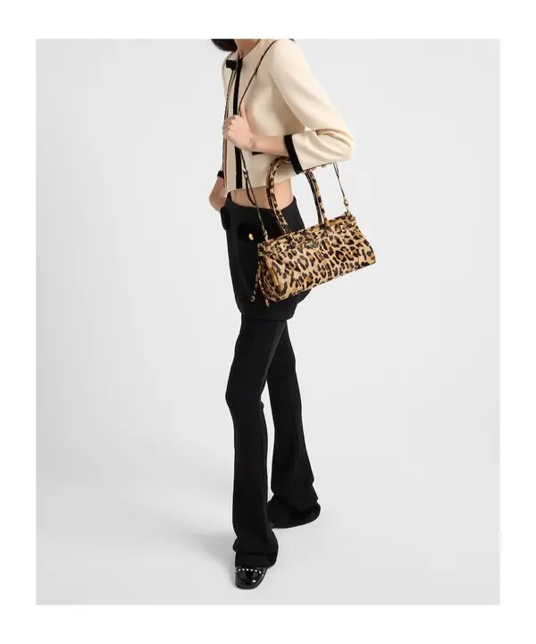 Prada Leopard Printed Medium Tote Bag