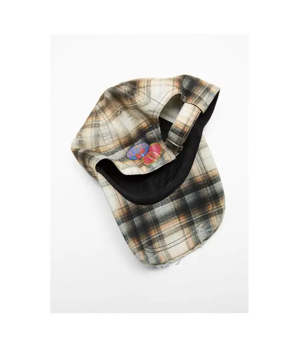 Acne Studios Embroidered Logo Checked Cap