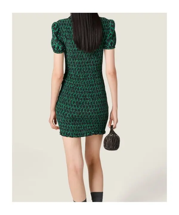 Miu Miu Crêpe De Chine Mini-dress With Floral Print And Ruffled Hem