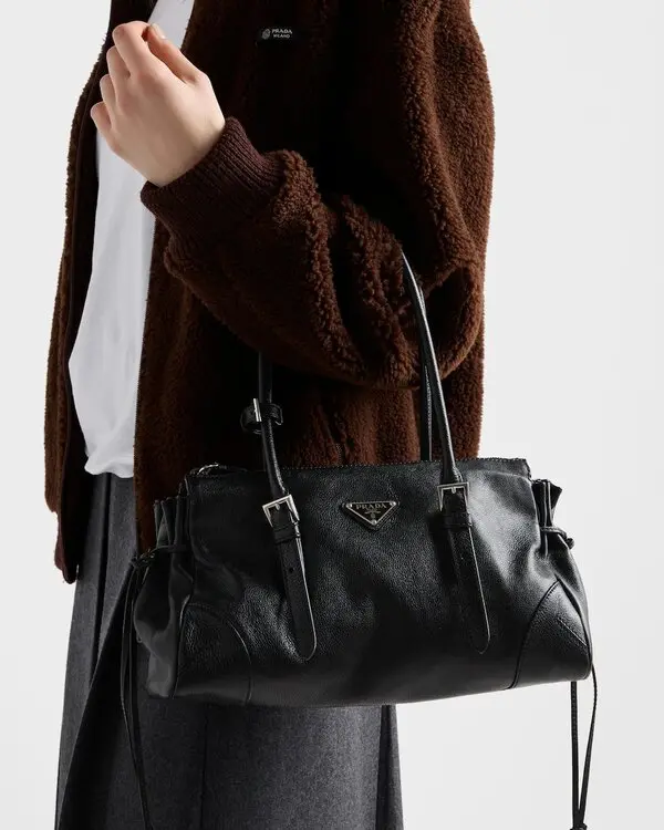 Prada Karin Medium Antiqued Leather Tote Bag