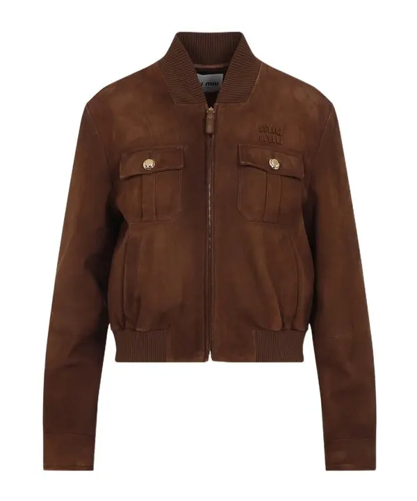 Miu Miu Waxed Suede Jacket