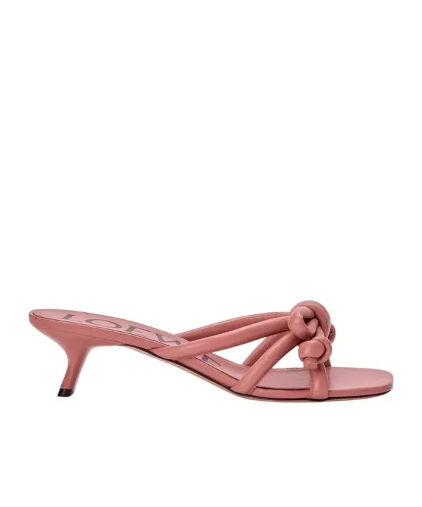 Loewe Nappa Rope Heeled Sandals - Blush