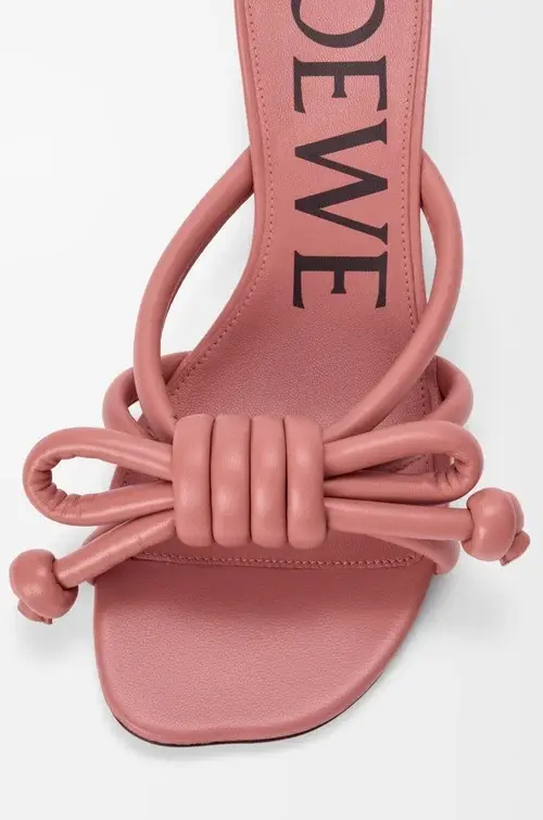Loewe Nappa Rope Heeled Sandals - Blush