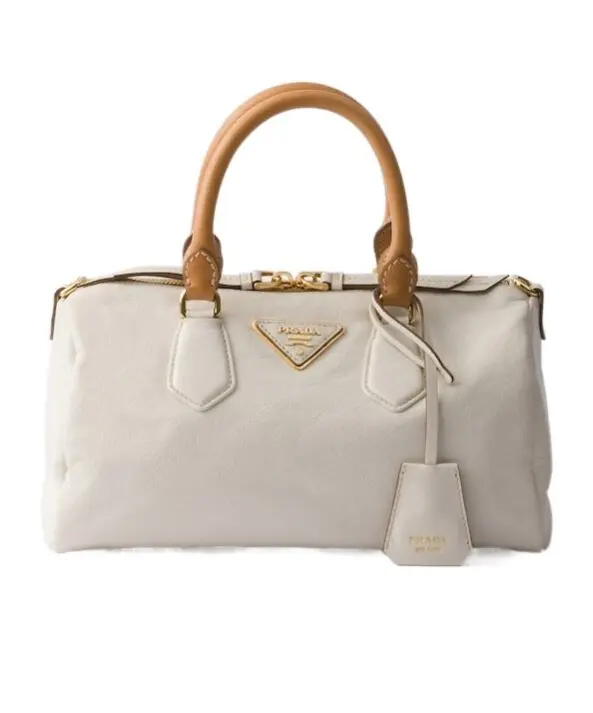Prada Evasion Small Leather Top-handle Bag - White