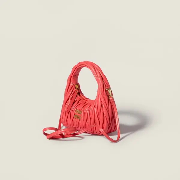 Miu Miu Wander Matelassé Nappa Leather Hobo Bag