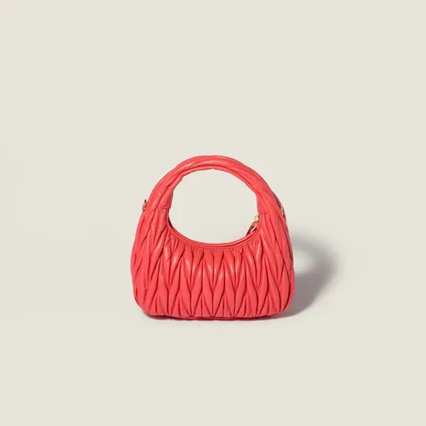 Miu Miu Wander Matelassé Nappa Leather Hobo Bag
