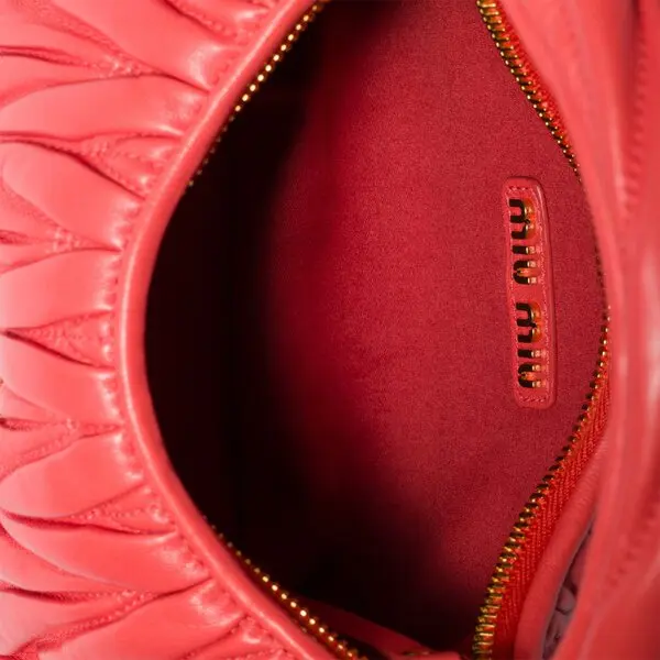 Miu Miu Wander Matelassé Nappa Leather Hobo Bag