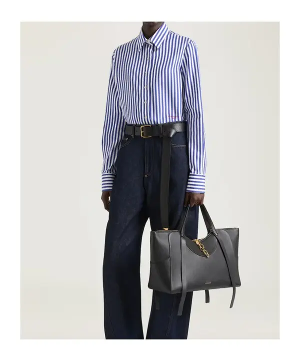 Givenchy Striped Poplin Shirt With Paris Embroidery